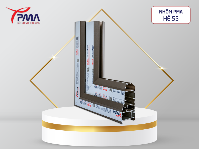 Cửa sổ mở trượt PMA hệ 55 Vát cạnh – Nhôm PMA