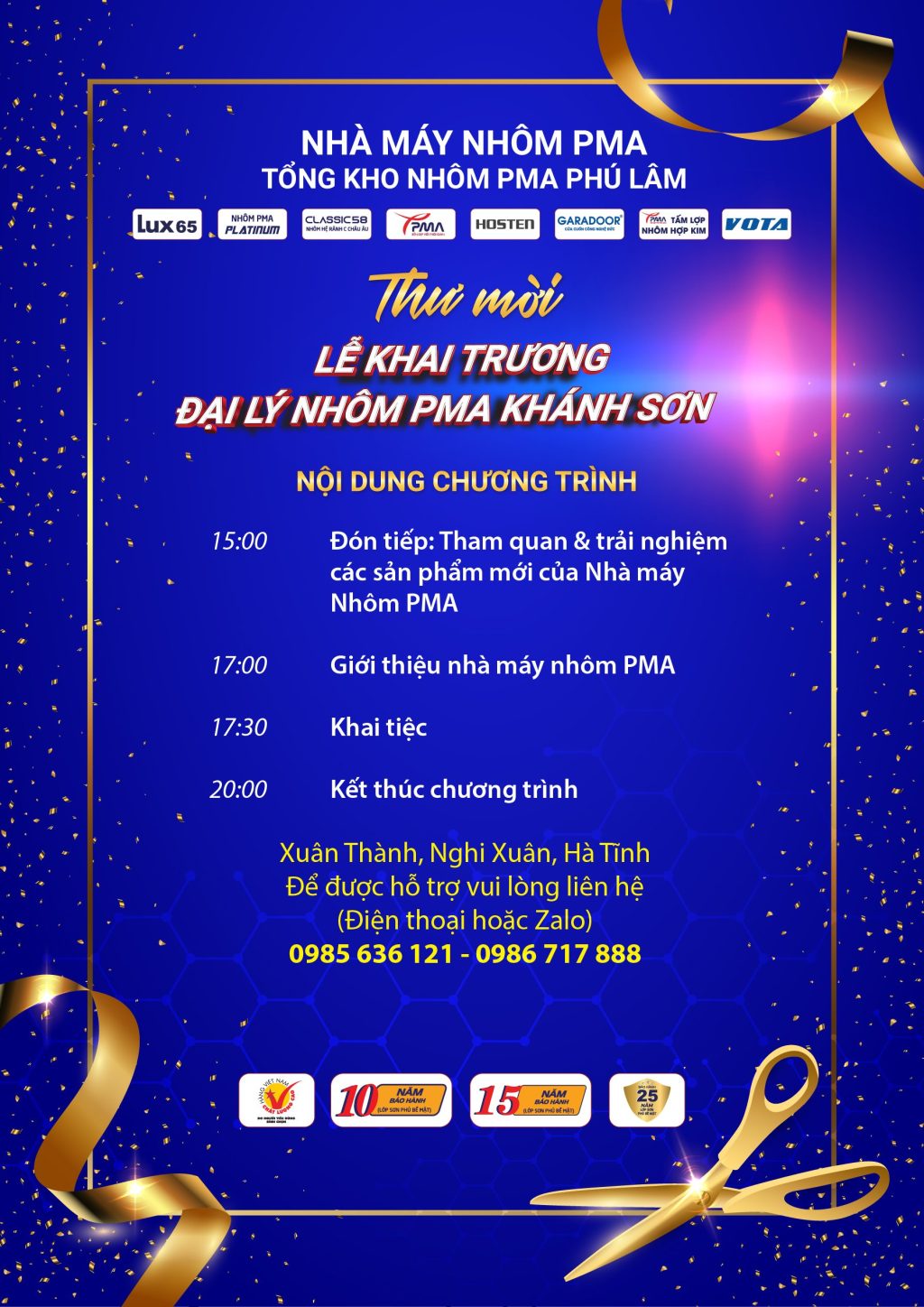 NHÔM PMA ĐỒNG HÀNH CÙNG BUỔI LỄ KHAI TRƯƠNG ĐẠI LÝ NHÔM PMA KHÁNH SƠN ...